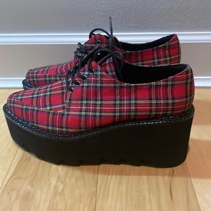Jeffrey Campbell | Shoes | Jeffrey Campbell Boysdntcry Plaid Platform ...